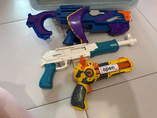 Building block shell ejecting toy gun pistol nerf bullet, Hobbies ...