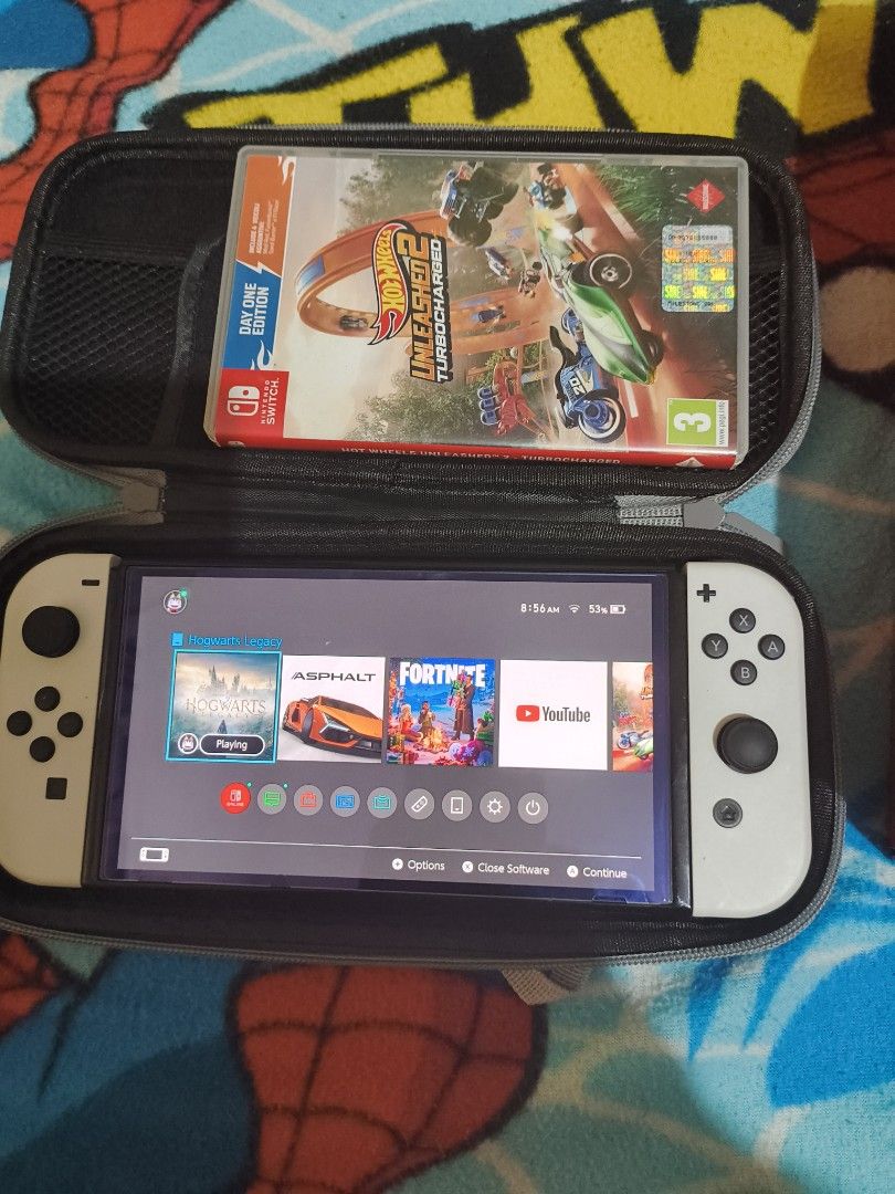 Nintendo Switch OLED Full Set + 128GB SD Card + Controller + Case + Hot ...