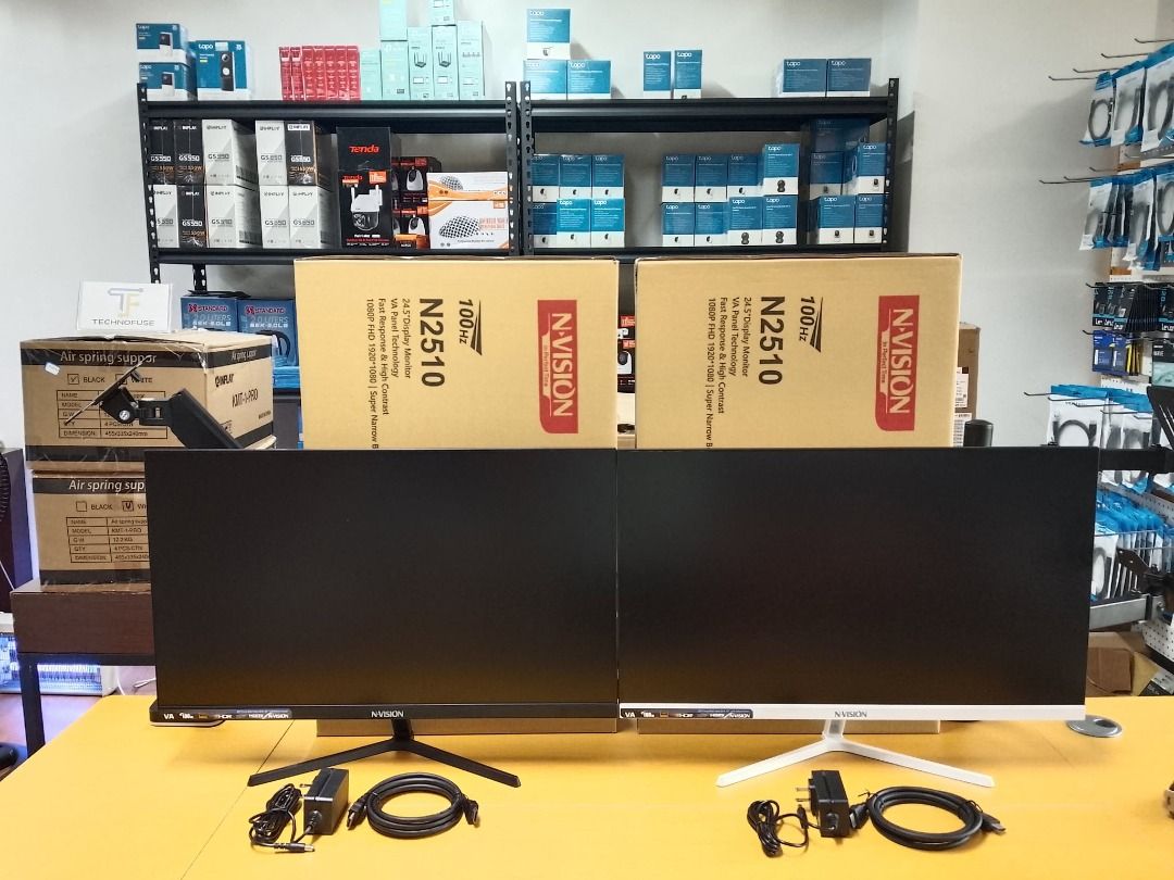 Nvision N2510 Black /White 24.5" FHD 100Hz VA Frameless Monitor ...