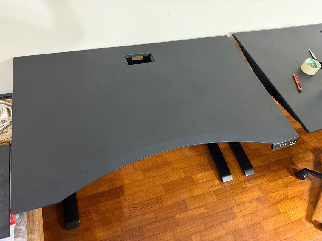Omnidesk Straight Edge Table Top 153cm x 76cm, Furniture & Home Living ...