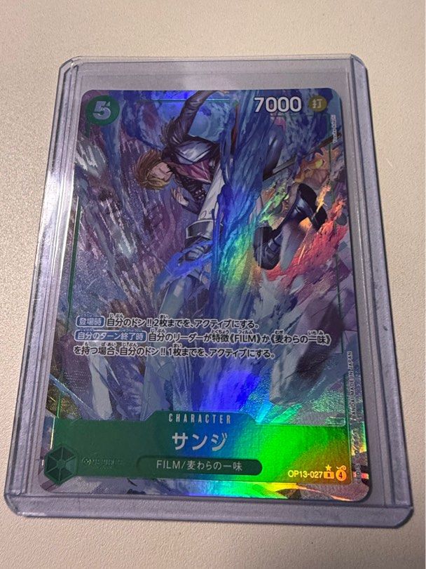 [One Piece TCG] OP13-027 AA SANJI, Hobbies & Toys, Toys & Games on ...