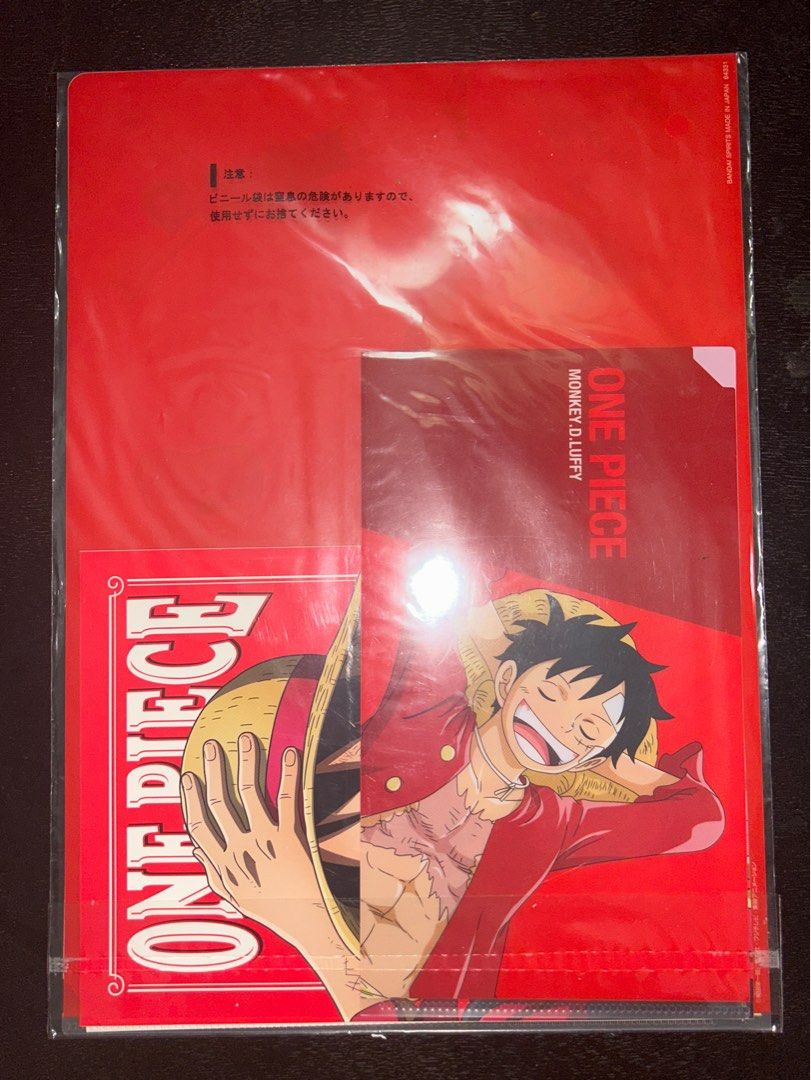 Original Ichiban Kuji One Piece Monkey D. Luffy File A4 with sticker ...