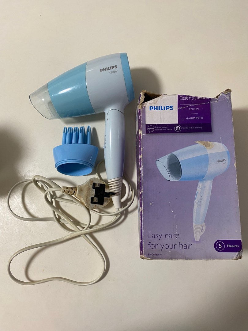 Philips Essential Care Hair Dryer 1200W, Beauty & Personal Care, Hair ...