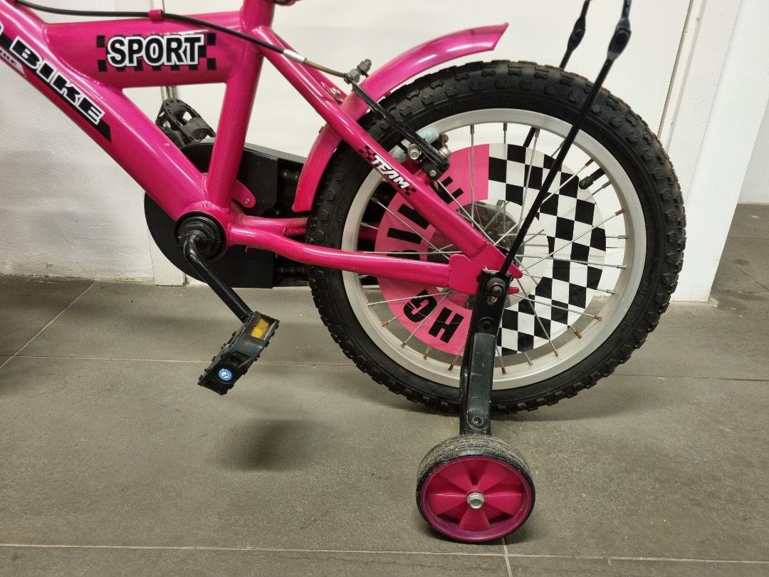 Pink Kids Bike with Helmet, Sports Equipment, Bicycles & Parts ...