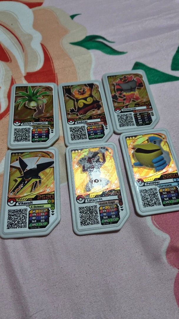 Pokemon Arcade Game Cards - Set of 6, Hobbies & Toys, Toys & Games on ...