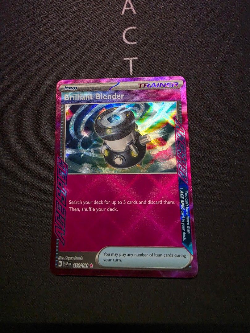 Pokemon Brilliant Blender ACE SPEC 164/191 Surging Sparks, Hobbies ...