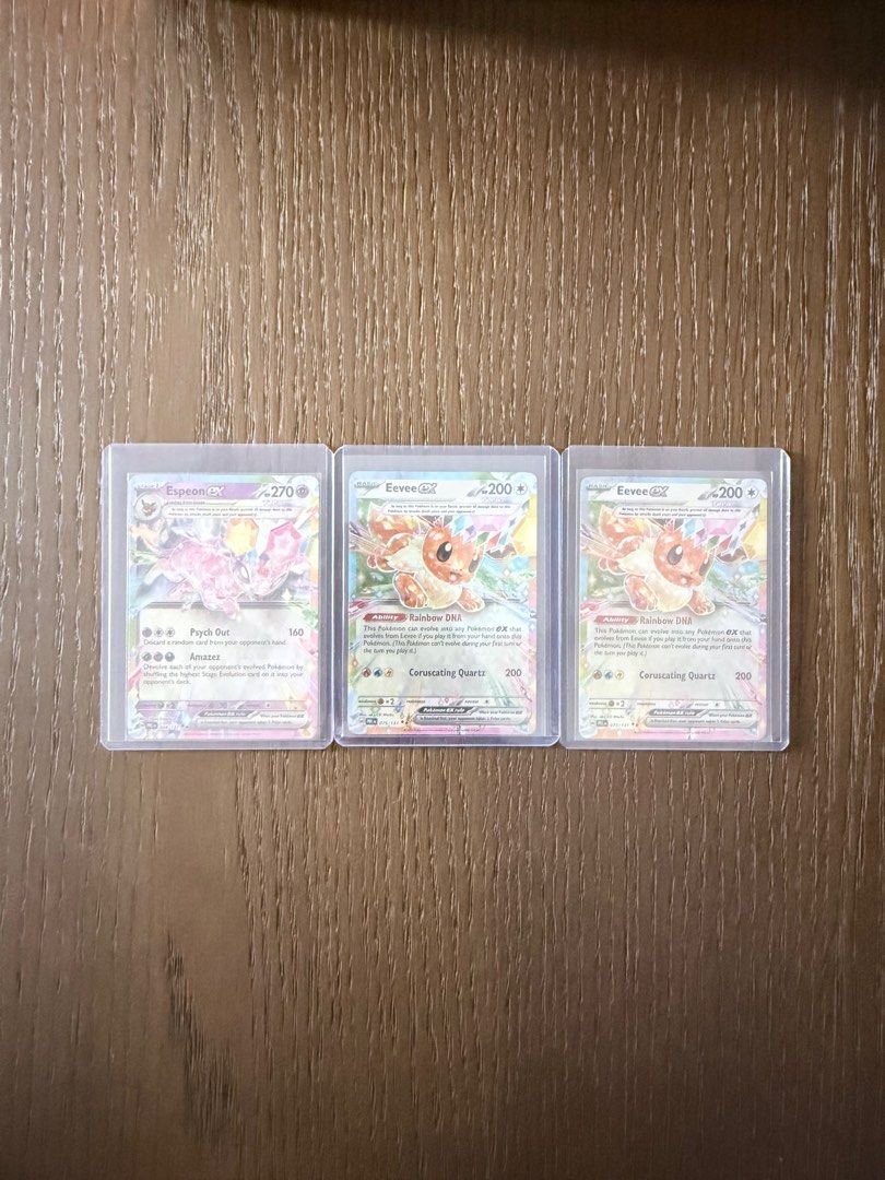 Pokemon Cards - Espeon EX, Eevee EX, Eevee EX Prismatic Evolutions ...