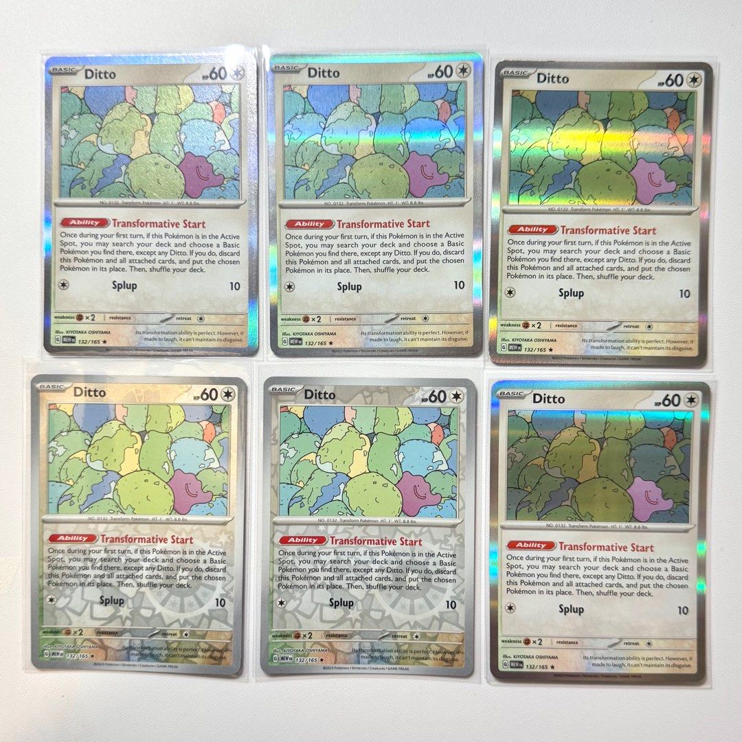 Pokemon Ditto Holo Rare Cards 132/165 Scarlet & Violet 151, Hobbies ...