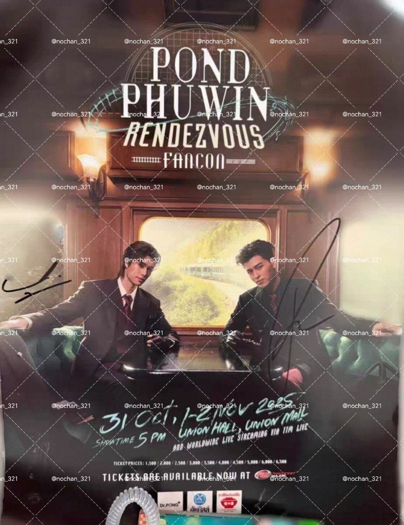 Pondphuwin Rendezvous Fancon 2025 Autograph Poster, Hobbies & Toys ...