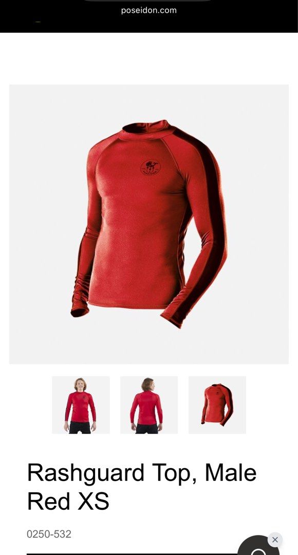Poseidon Rash Guard Top - Brand New, Men's Fashion, Tops & Sets, Swim ...