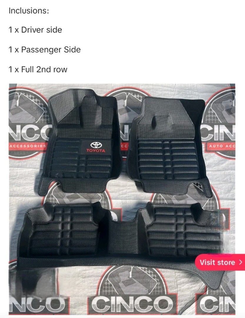 Premium Diamond Deep Dish Matting for Toyota Wigo 2024 2025 2026 All ...