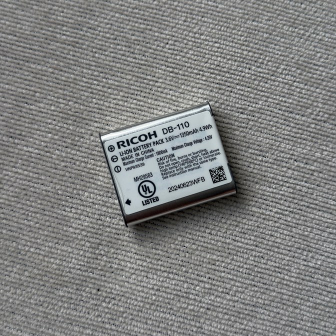 Ricoh GR III / IIIx DB-110 Camera Battery, Photography, Photography ...