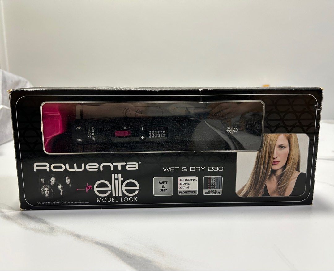 Rowenta Elite Model Look Wet & Dry 230 Hair Straightener, Beauty ...