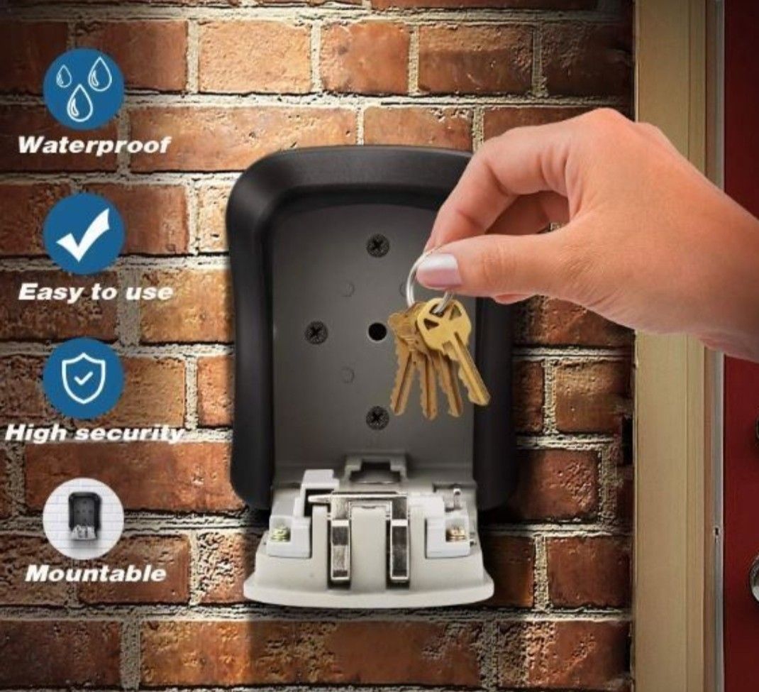 *Same Day Delivery!* Wall Mount Key Lock Box Password Key Card Storage ...