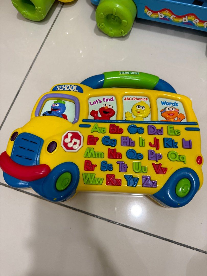 Sesame Street ABC School Bus Toy, Hobbies & Toys, Toys & Games on Carousell