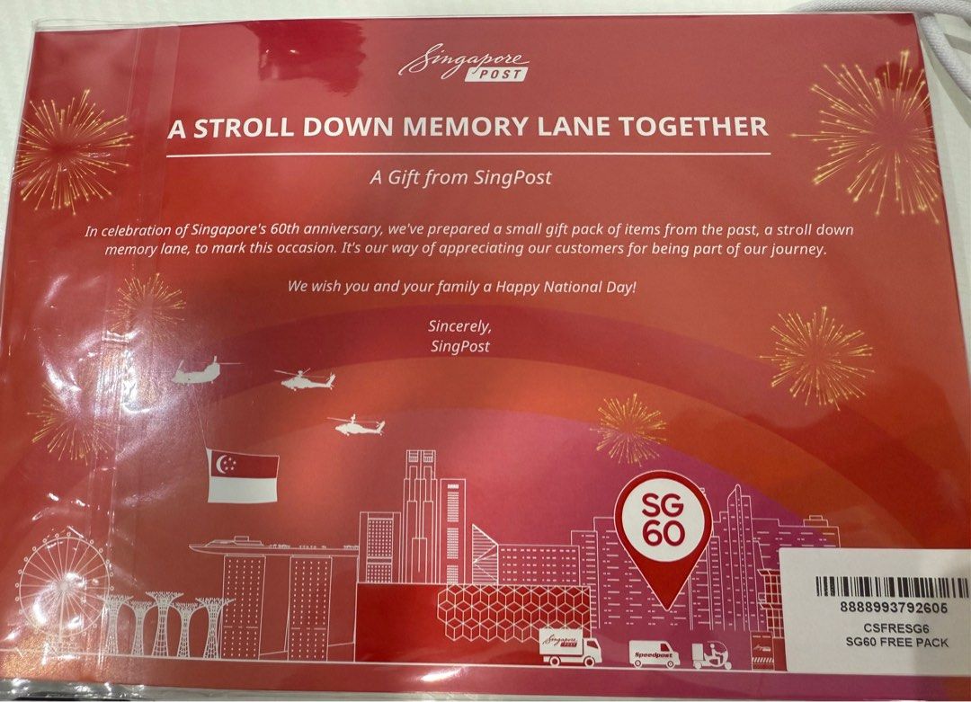 SingPost SG60 National Day Gift Pack - Brand New, Tickets & Vouchers ...