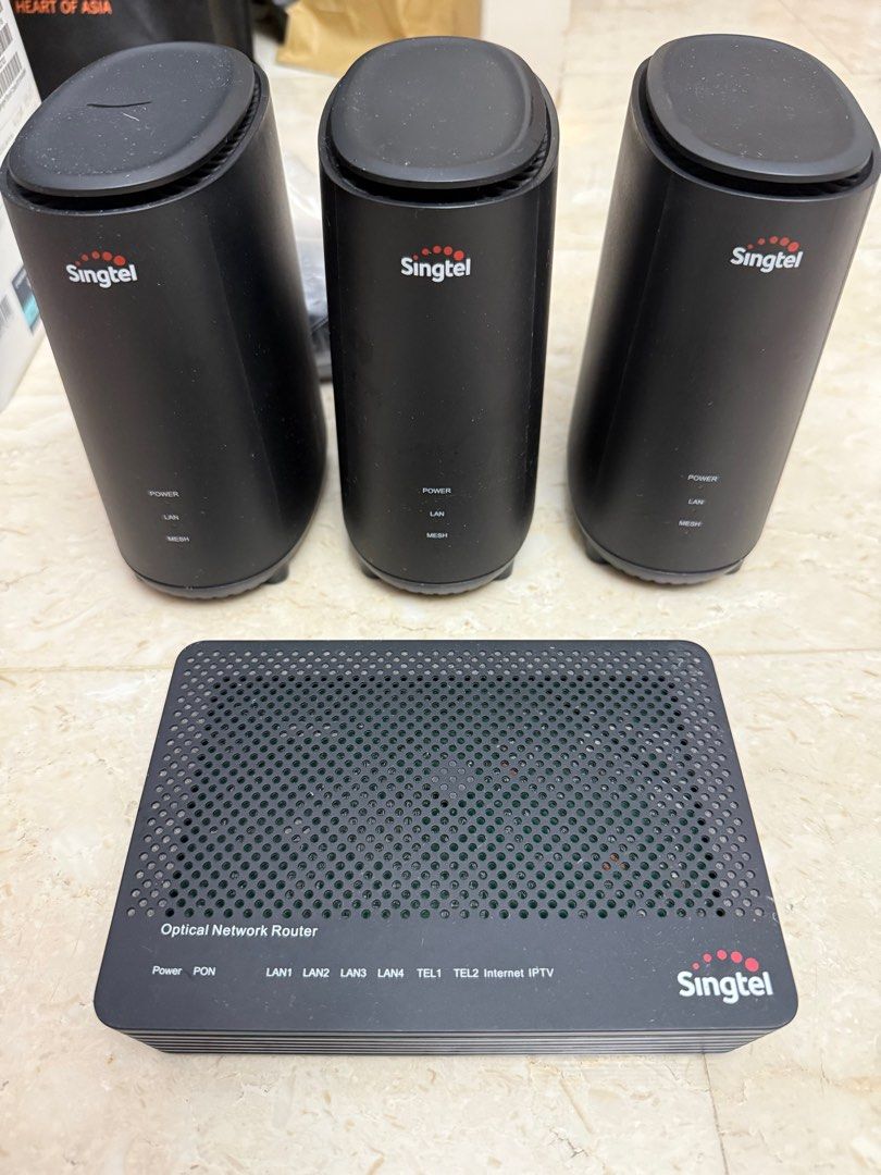 Singtel Optical Network Router and Mesh WiFi Set, Computers & Tech ...