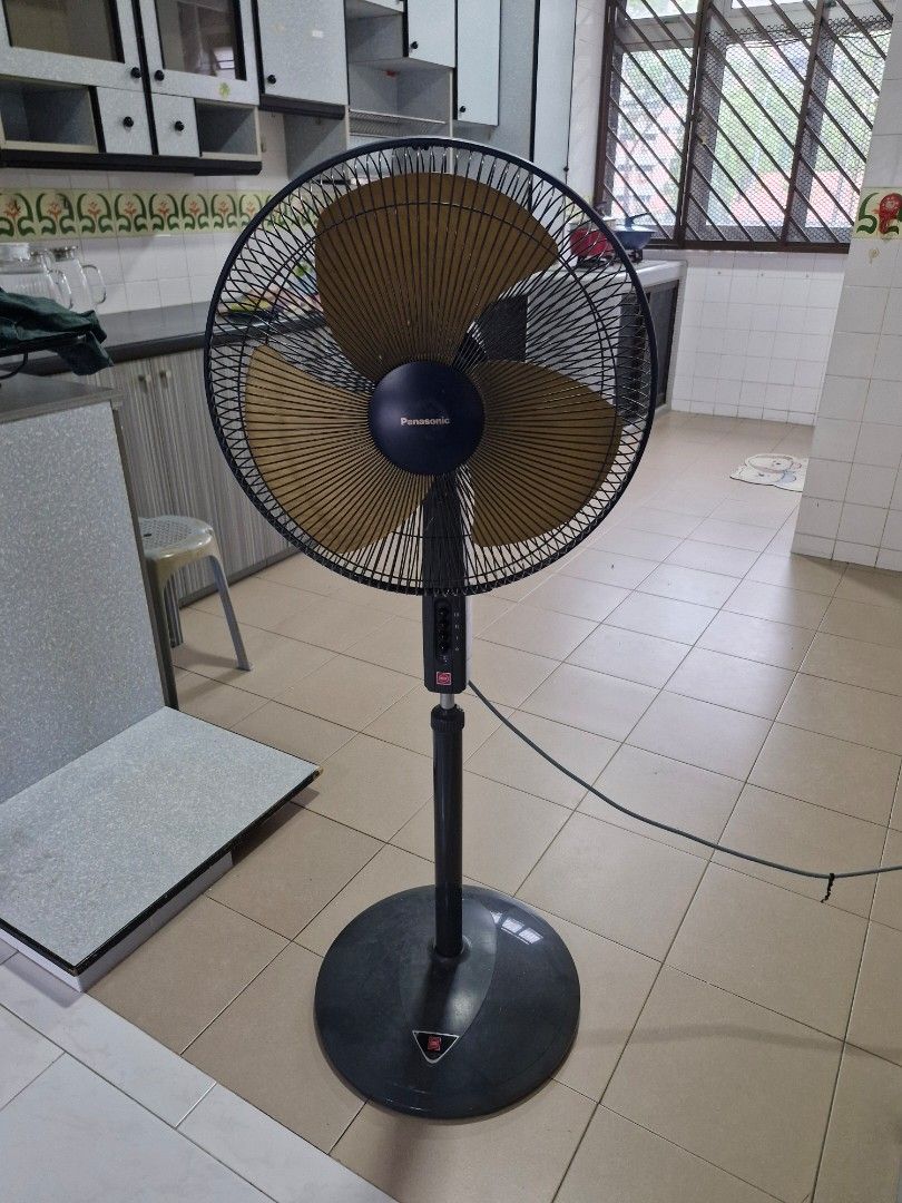 Standing Fan - Black and Gold, Furniture & Home Living, Lighting & Fans ...