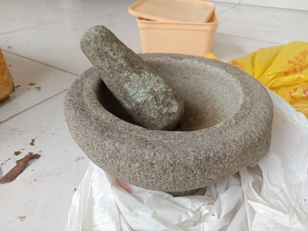 Stone Mortar and Pestle Set, Furniture & Home Living, Kitchenware ...