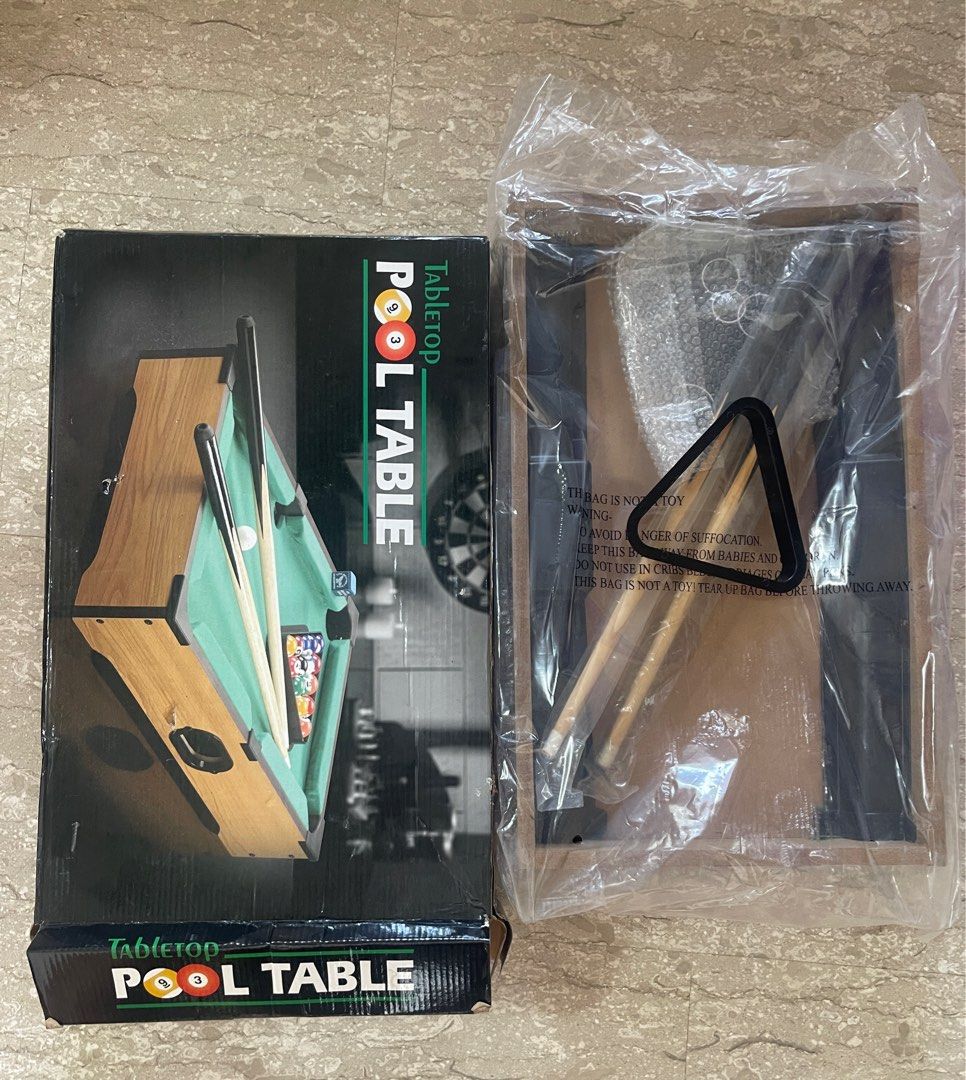 Tabletop Pool Table - Brand New, Hobbies & Toys, Toys & Games on Carousell