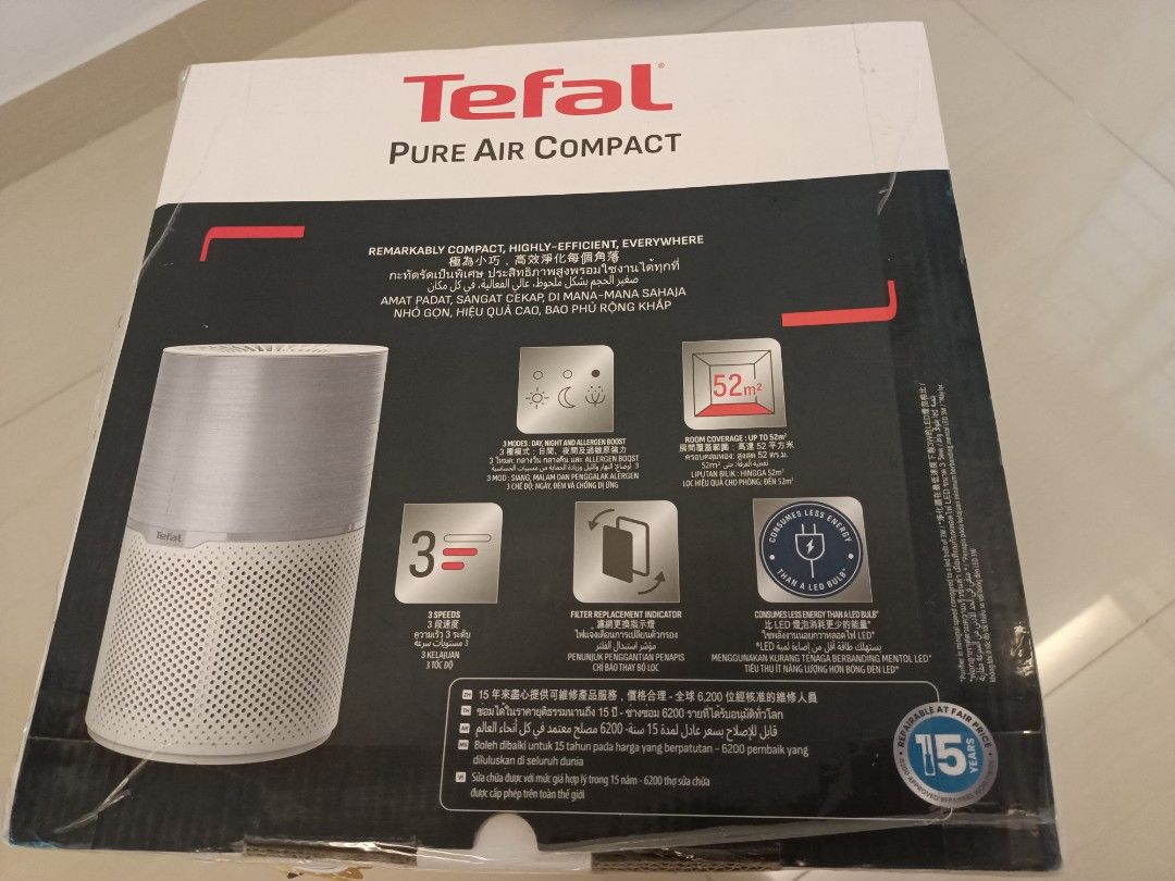 Tefal Pure Air Compact Air Purifier, TV & Home Appliances, Air ...