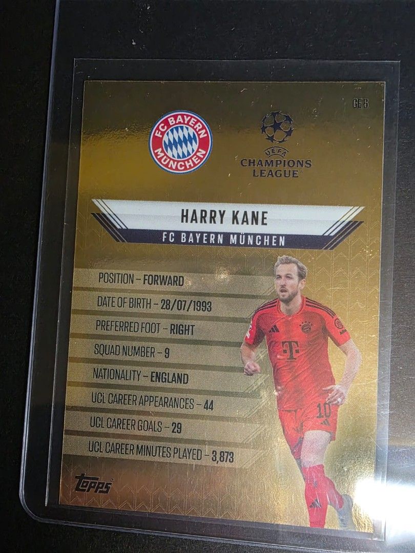 Topps Gold Edge Edition Harry Kane Trading Card, Hobbies & Toys, Toys ...