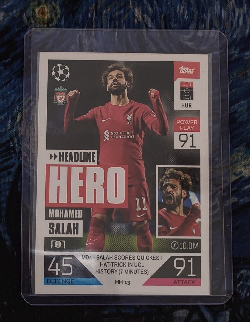 Topps Match Attax Mohamed Salah Hero Card, Hobbies & Toys, Memorabilia ...