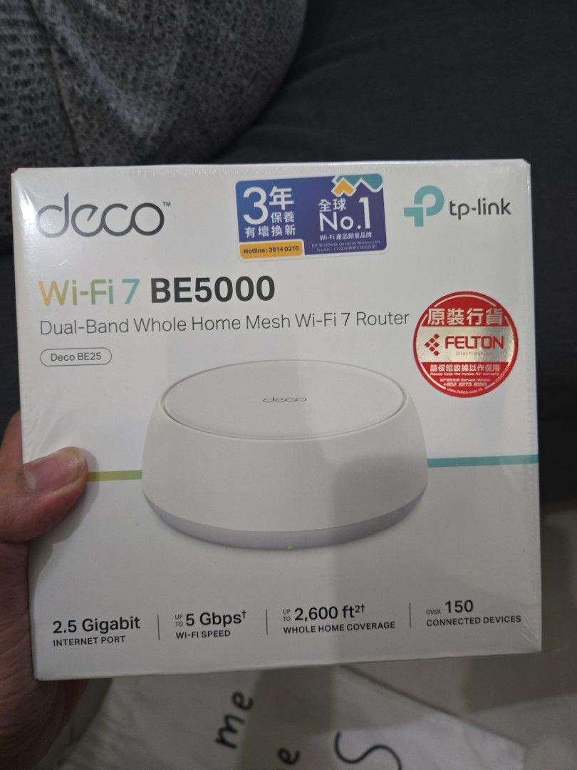 TP-Link Deco BE5000 Wi-Fi 7 Router, 電腦＆科技, 電腦周邊及配件, Wifi及上網相關產品 - Carousell