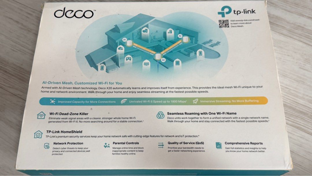 TP-Link Deco X20 AX1800 Whole Home Mesh Wi-Fi 6 System, Computers ...