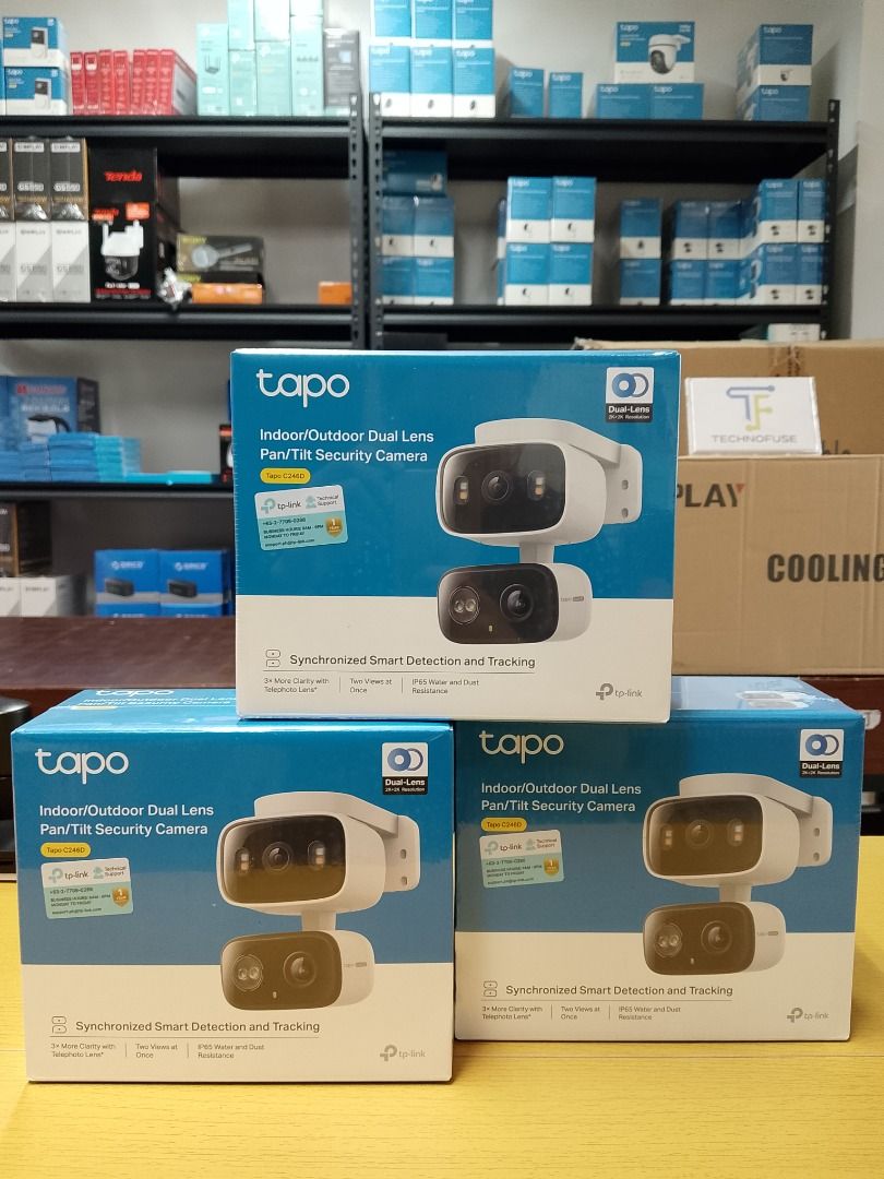 TP-Link Tapo C246D 2K 3MP Indoor/ Outdoor Dual Lens Pan/Tilt Security ...