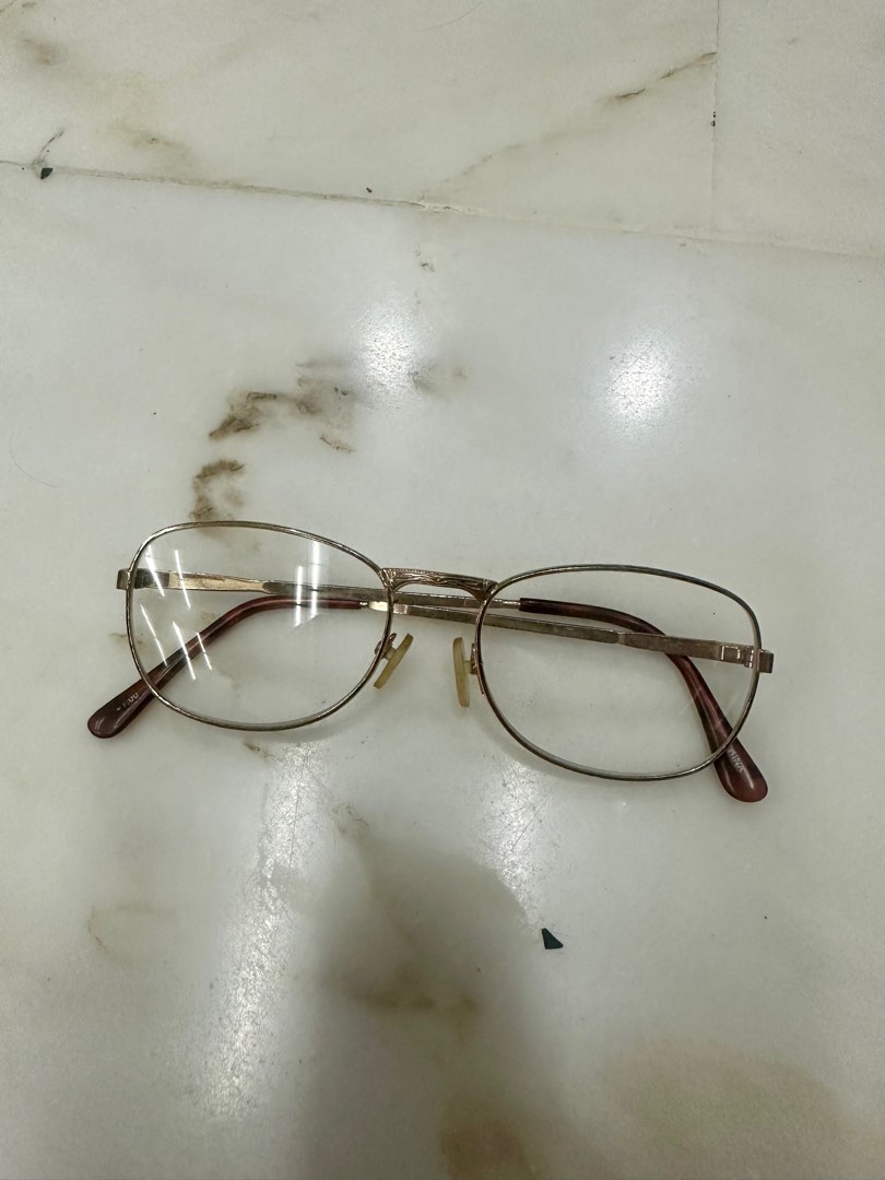 Vintage Gold-Rimmed Eyeglasses, Women's Fashion, Watches & Accessories ...