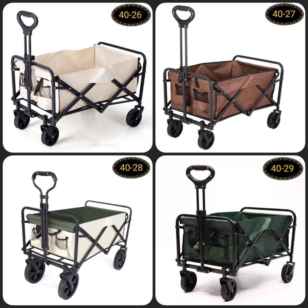 Wagon Trolley | 300L Foldable Camping Wagon | Heavy-Duty Trolley Cart ...