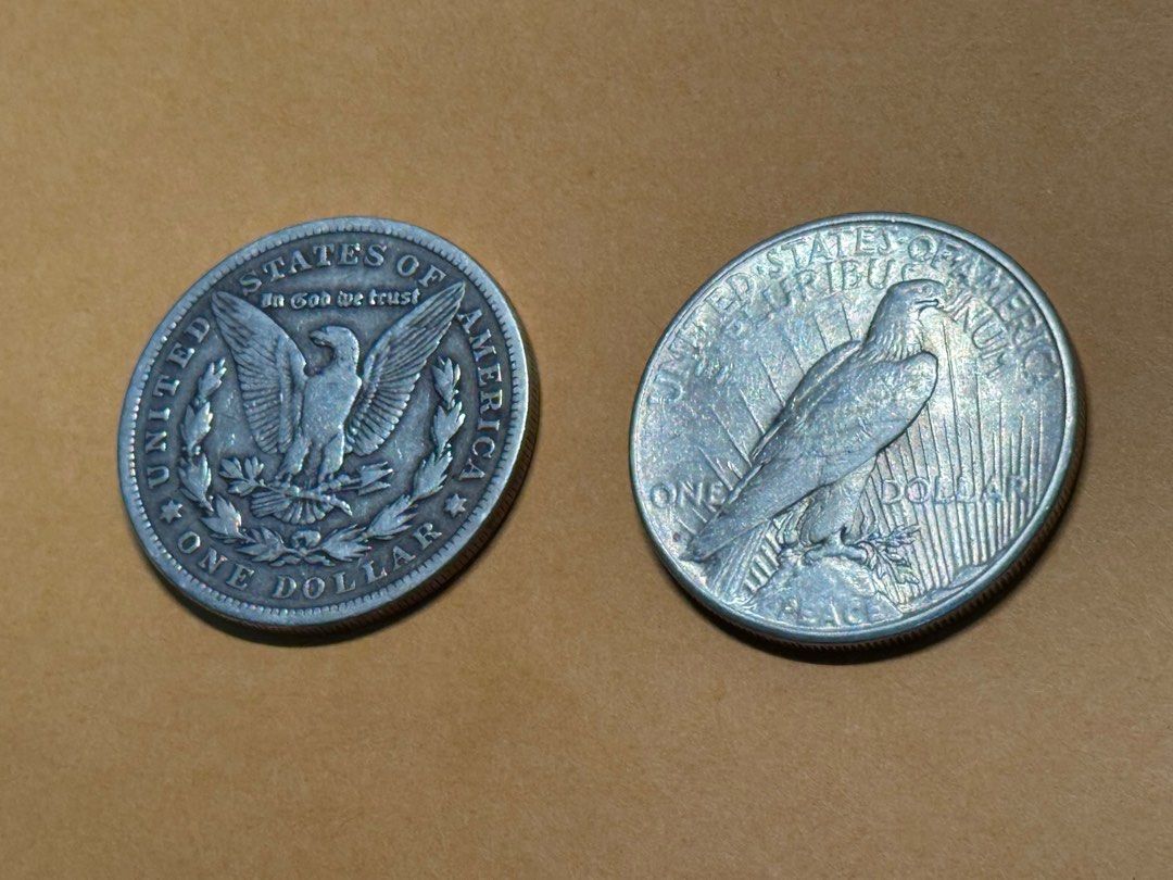 1921 Morgan Dollar Coin & 1922 Peace Dollar Coin [90% Silver] $78/pc ...