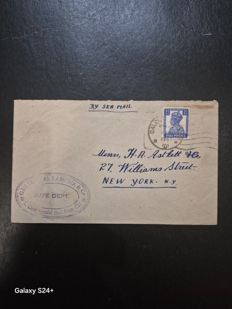1947 India Vintage Sea Mail Envelope - New York, Hobbies & Toys ...