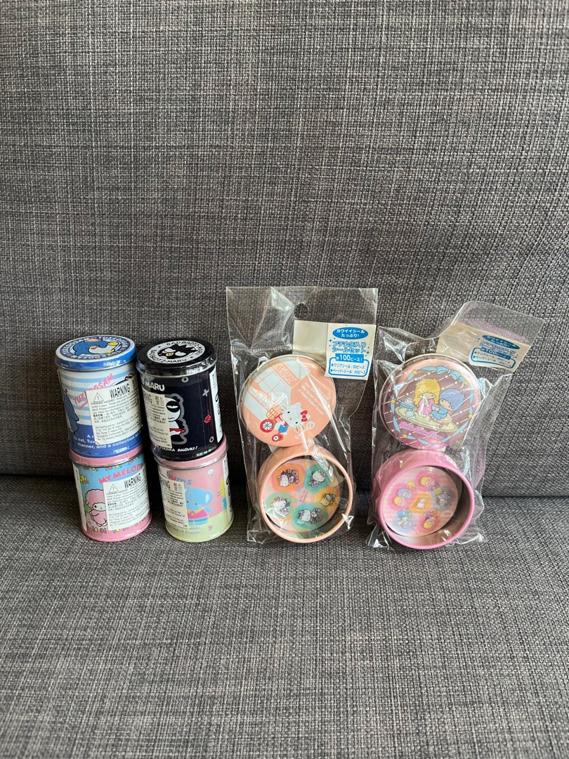 1pc Hello Kitty Sticker Flakes in Tin Case | My Melody | Little Twin ...