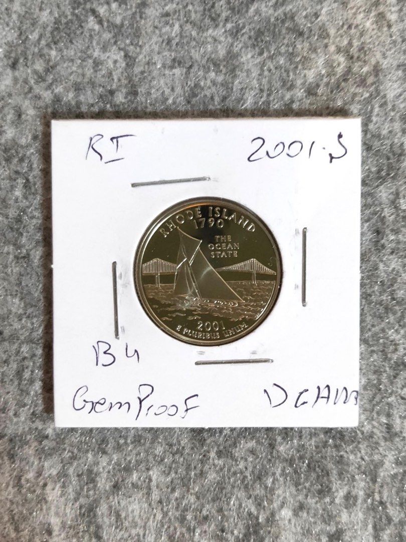 2001 Rhode Island Quarter - Gem Proof, Hobbies & Toys, Memorabilia ...