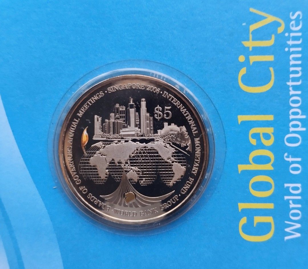 2006 Singapore IMF/World Bank $5 Coin, Hobbies & Toys, Memorabilia ...