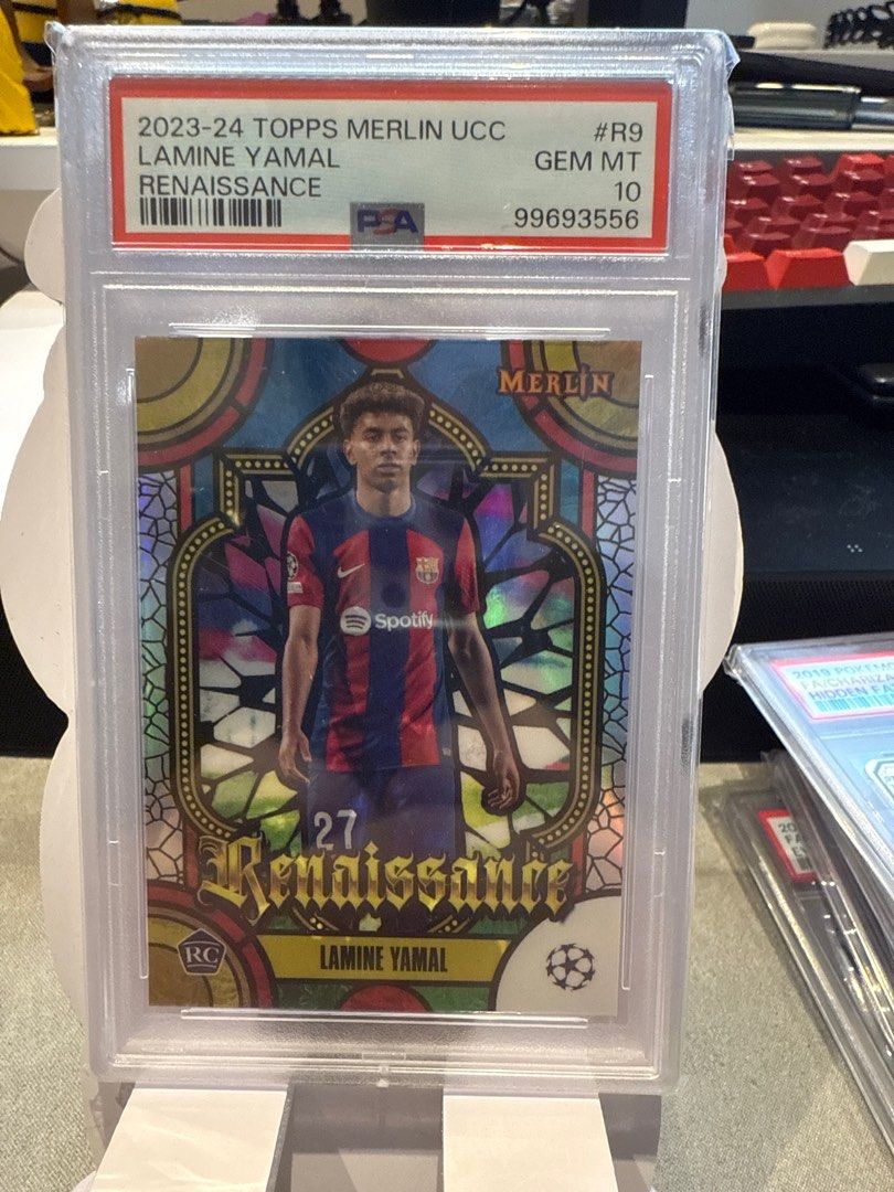 2023-24 Topps Merlin UCC Lamine Yamal Renaissance PSA 10, Hobbies ...