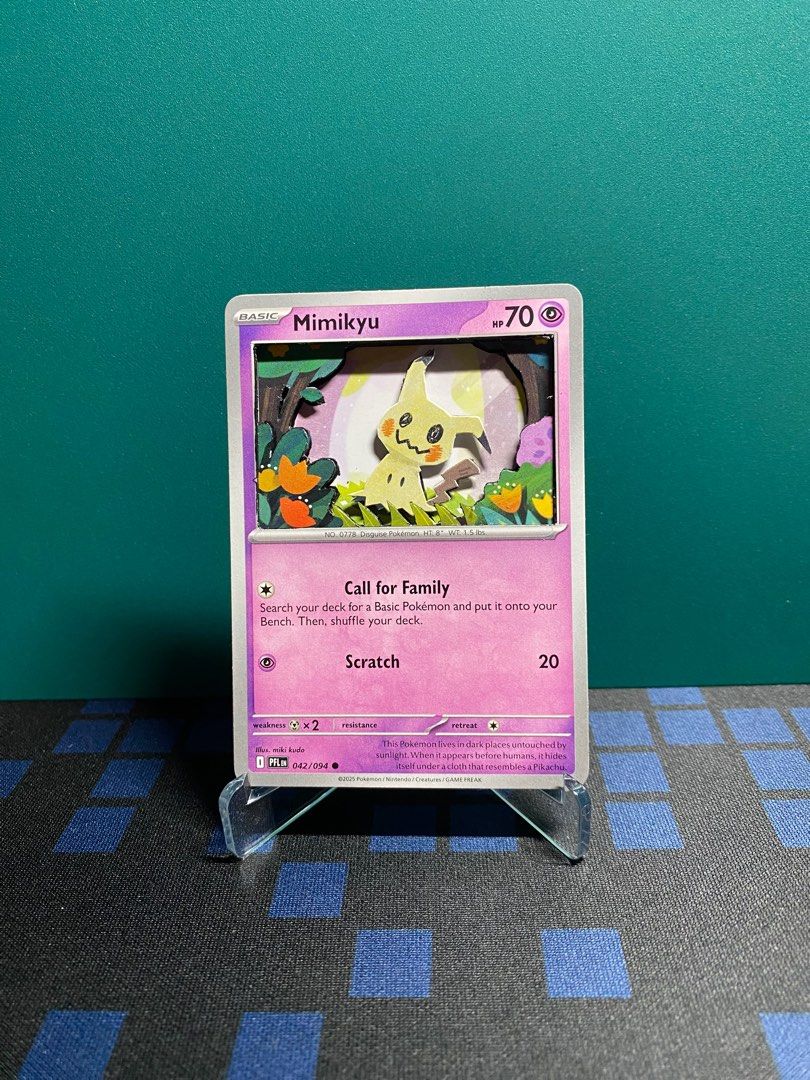 3D Pokemon Card - Mimikyu, Hobbies & Toys, Toys & Games on Carousell