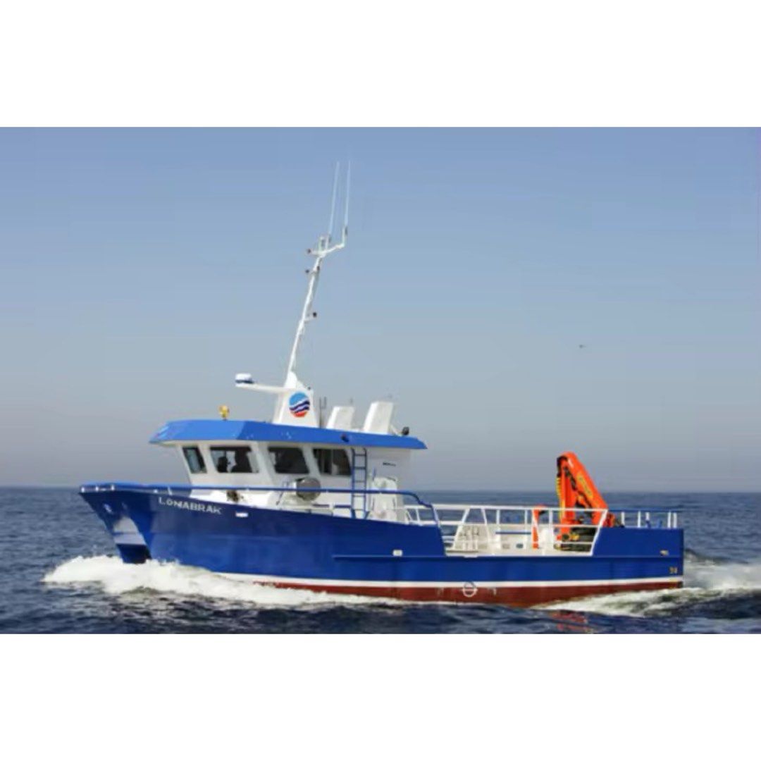60.6ft 18.5m Catamaran Ocean Farming Utility Vessel Crane Barge Boat ...