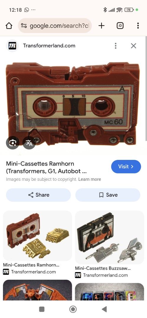 8 x Transformer figures - Vintage Transformers G1 Mini Cassette ...