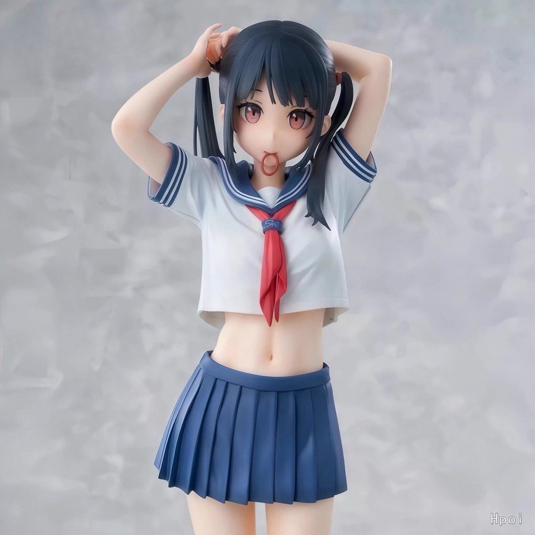 🎀 Sailor Uniform Twin-Tails Anime Girl Figure | JK Style School Outfit ...