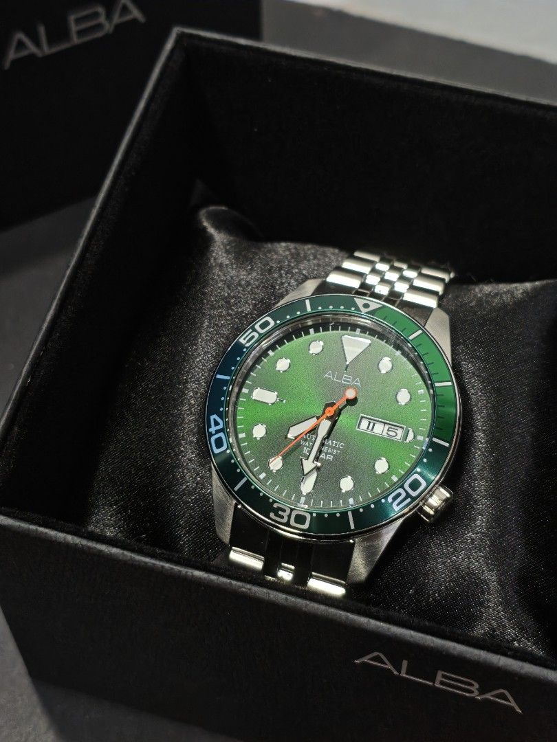Alba Automatic Green Dial Watch, Men's Fashion, Watches & Accessories ...