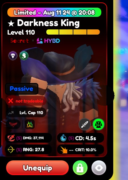 Anime Defenders Darkness King ( limited ), Video Gaming, Gaming ...