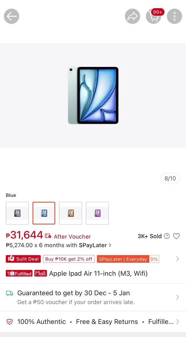 Apple Ipad Air 11-inch 2025 (M3, Wifi) 128gb, Mobile Phones & Gadgets ...