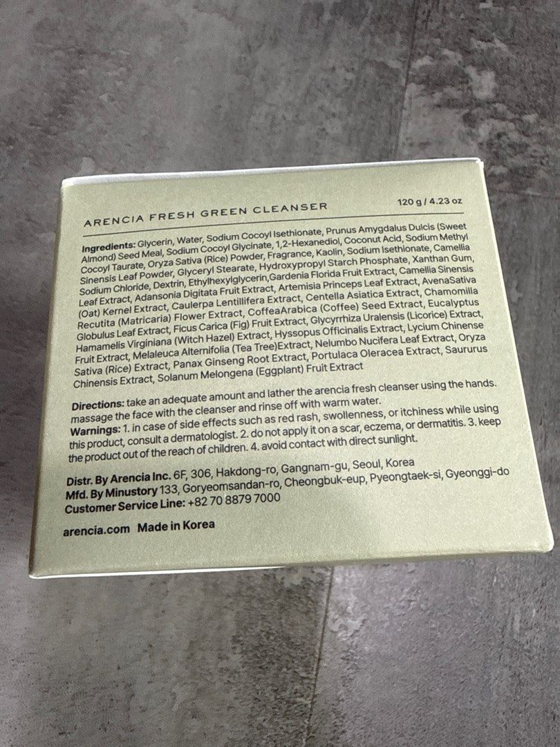 Arencia Fresh Green Cleanser, Beauty & Personal Care, Face, Face Care ...
