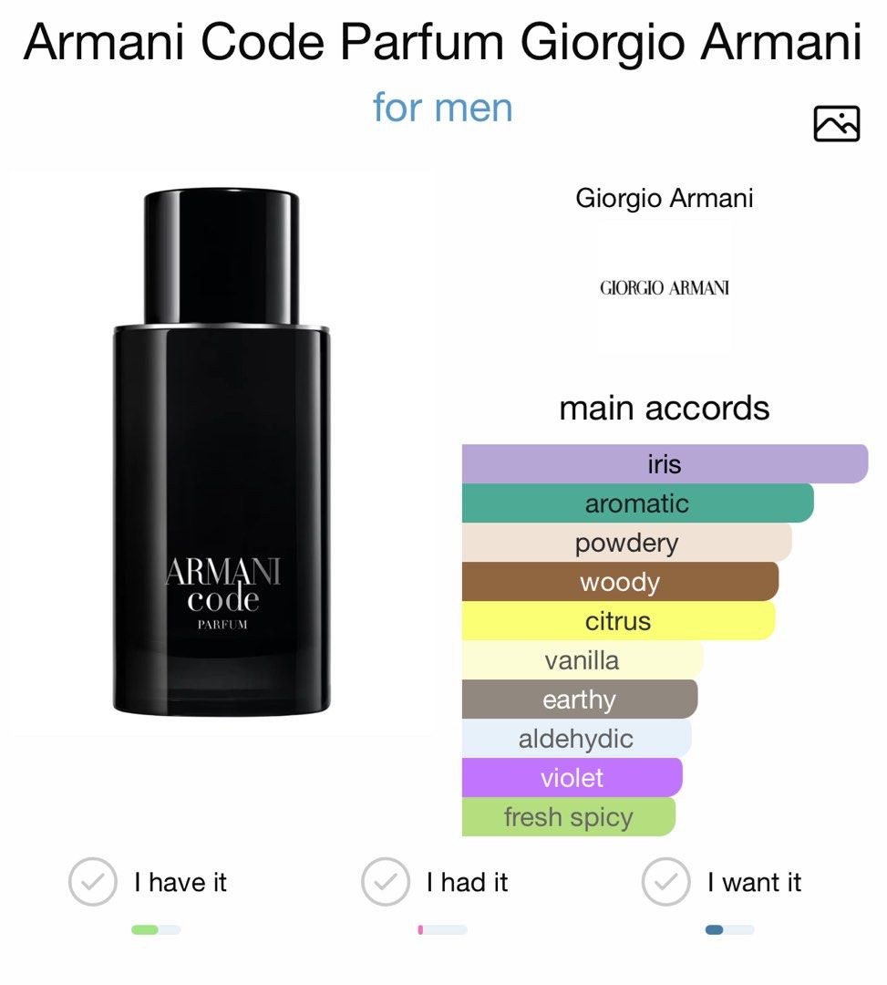 Armani Code 125ml EDP refillable, Beauty & Personal Care, Fragrance ...