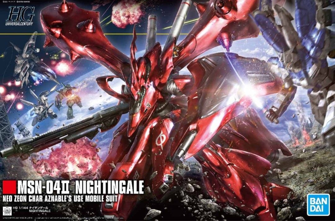 Bandai HG 1/144 MSN-04II Nightingale Model Kit, Hobbies & Toys, Toys ...