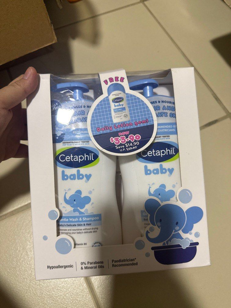BN Cetaphil baby shower gentle wash & shampoo twin pack & free gift ...