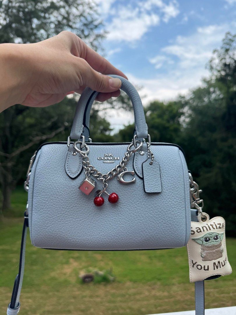 Coach mini rowan in ice blue, Women's Fashion, Bags & Wallets, Shoulder ...